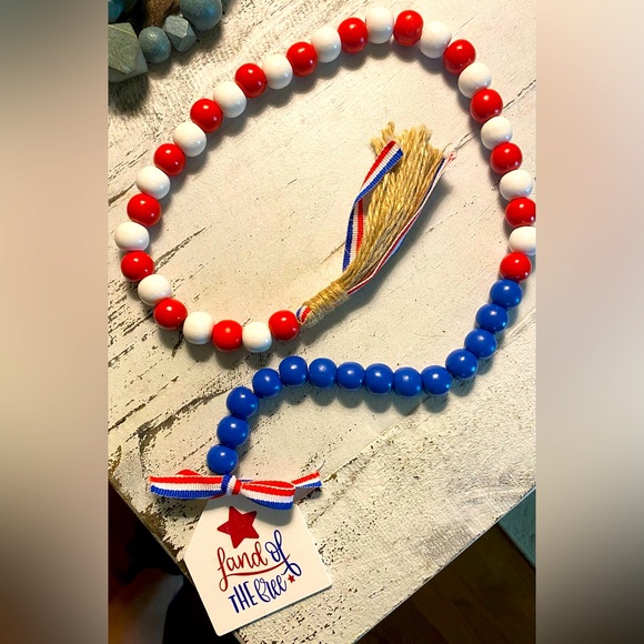 Accents | Nib Land Of The Free Wooden Beaded Garland | Poshmark